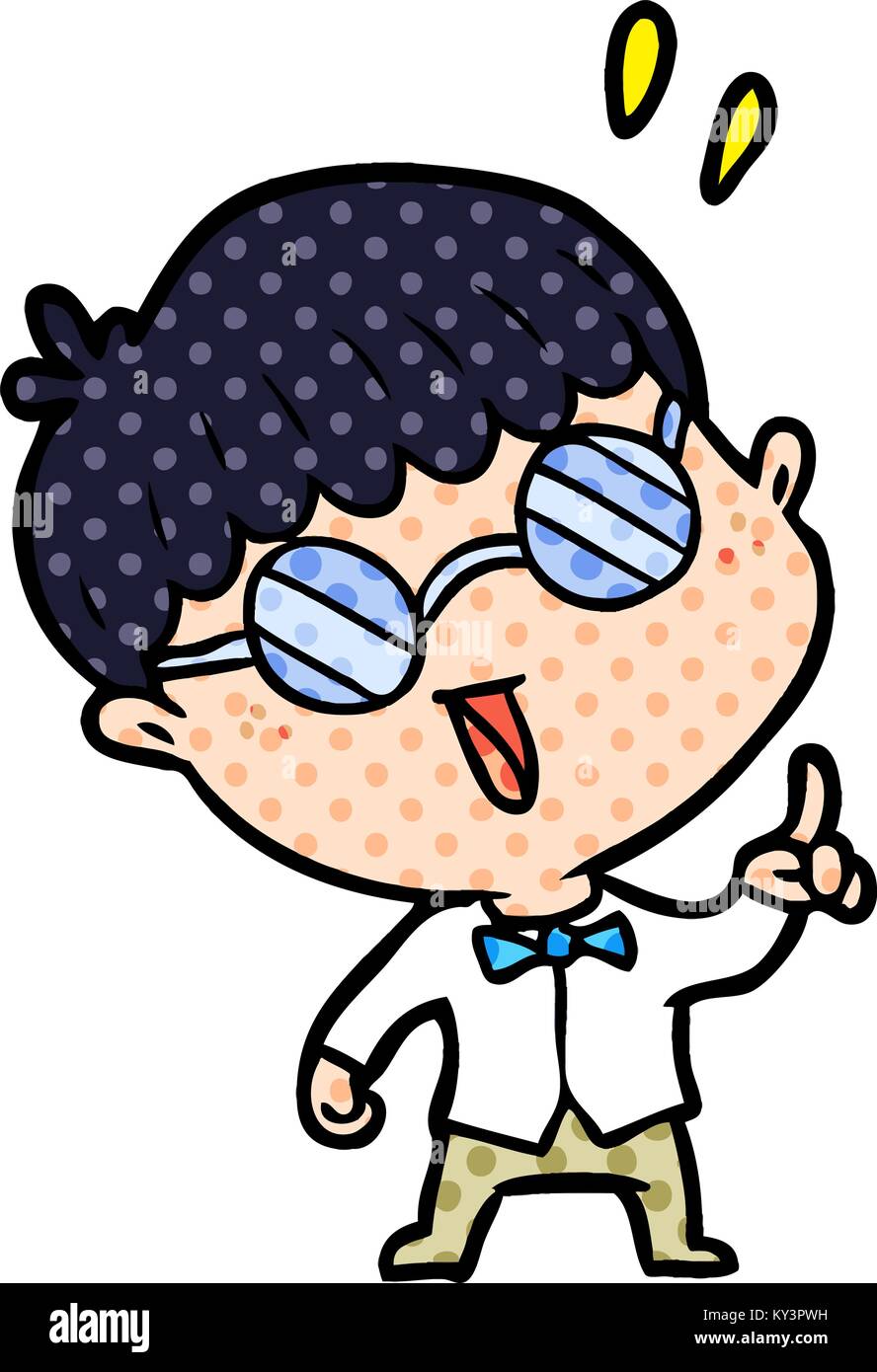 cartoon clever boy with idea Stock Vector Image & Art - Alamy