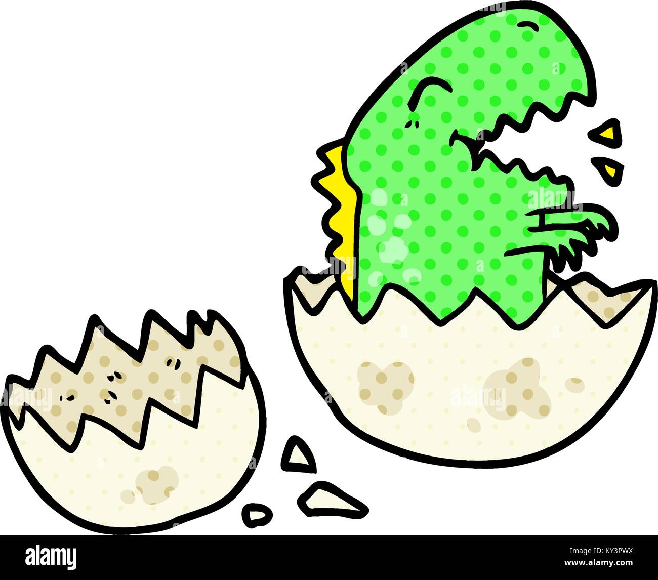 cartoon dinosaur hatching from egg Stock Vector Image & Art - Alamy