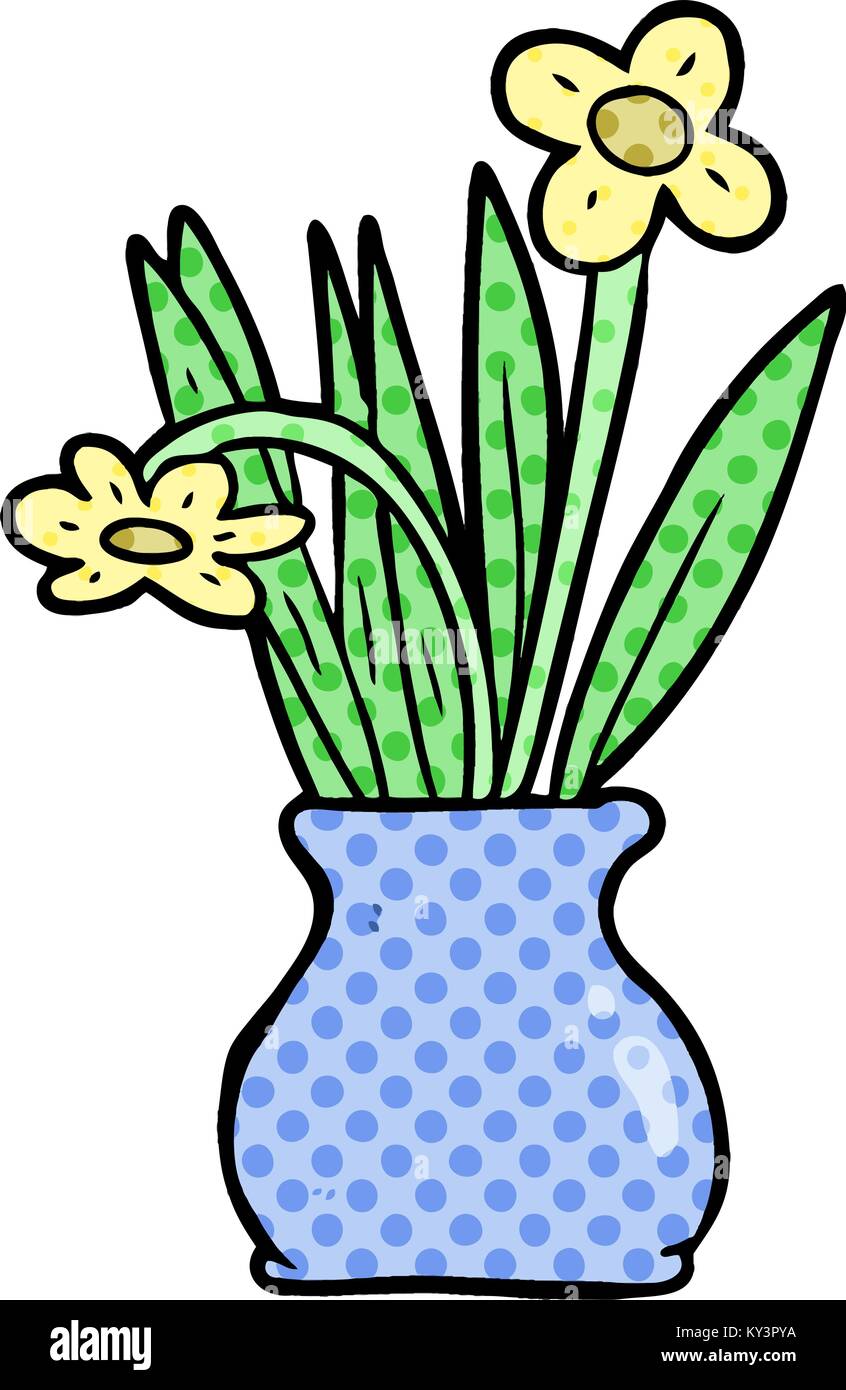 cartoon flowers in vase Stock Vector Image & Art - Alamy