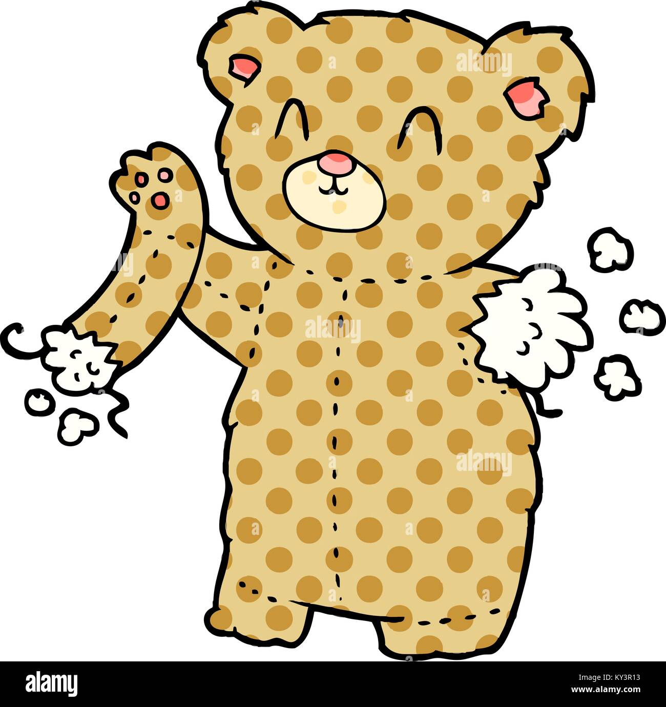 cartoon teddy bear with torn arm Stock Vector Image & Art - Alamy