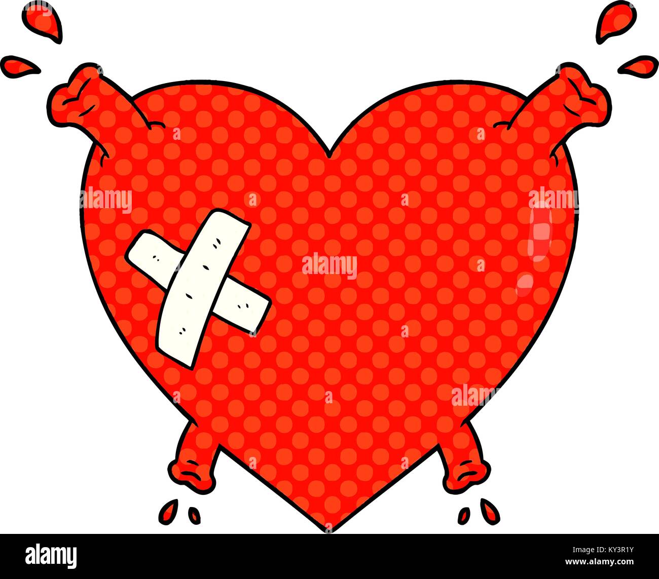 cartoon heart squirting blood Stock Vector Image & Art - Alamy