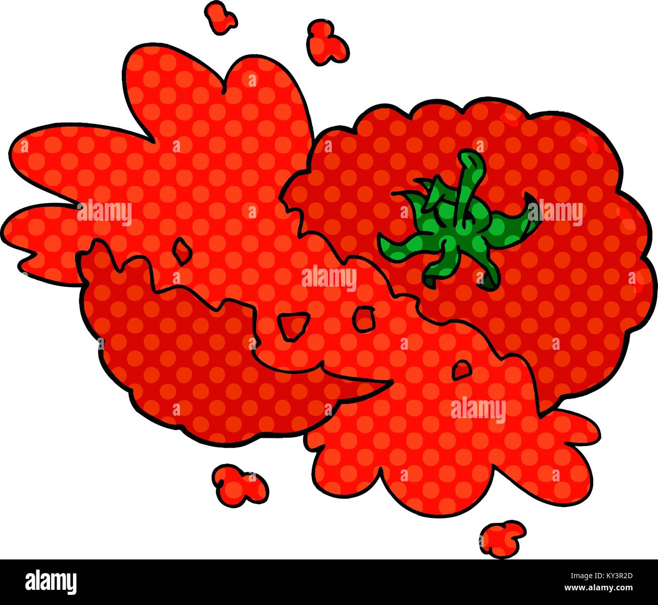 cartoon squashed tomato Stock Vector Image & Art - Alamy