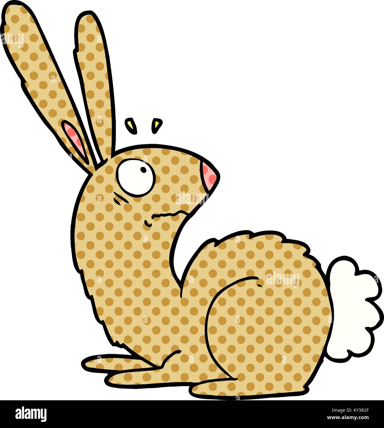 cartoon startled bunny rabbit Stock Vector Image & Art - Alamy