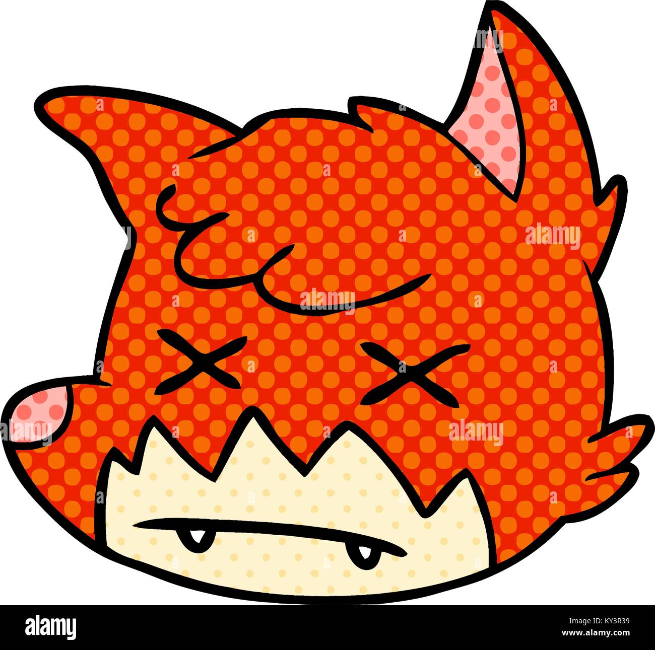 cartoon dead fox face Stock Vector Image & Art - Alamy