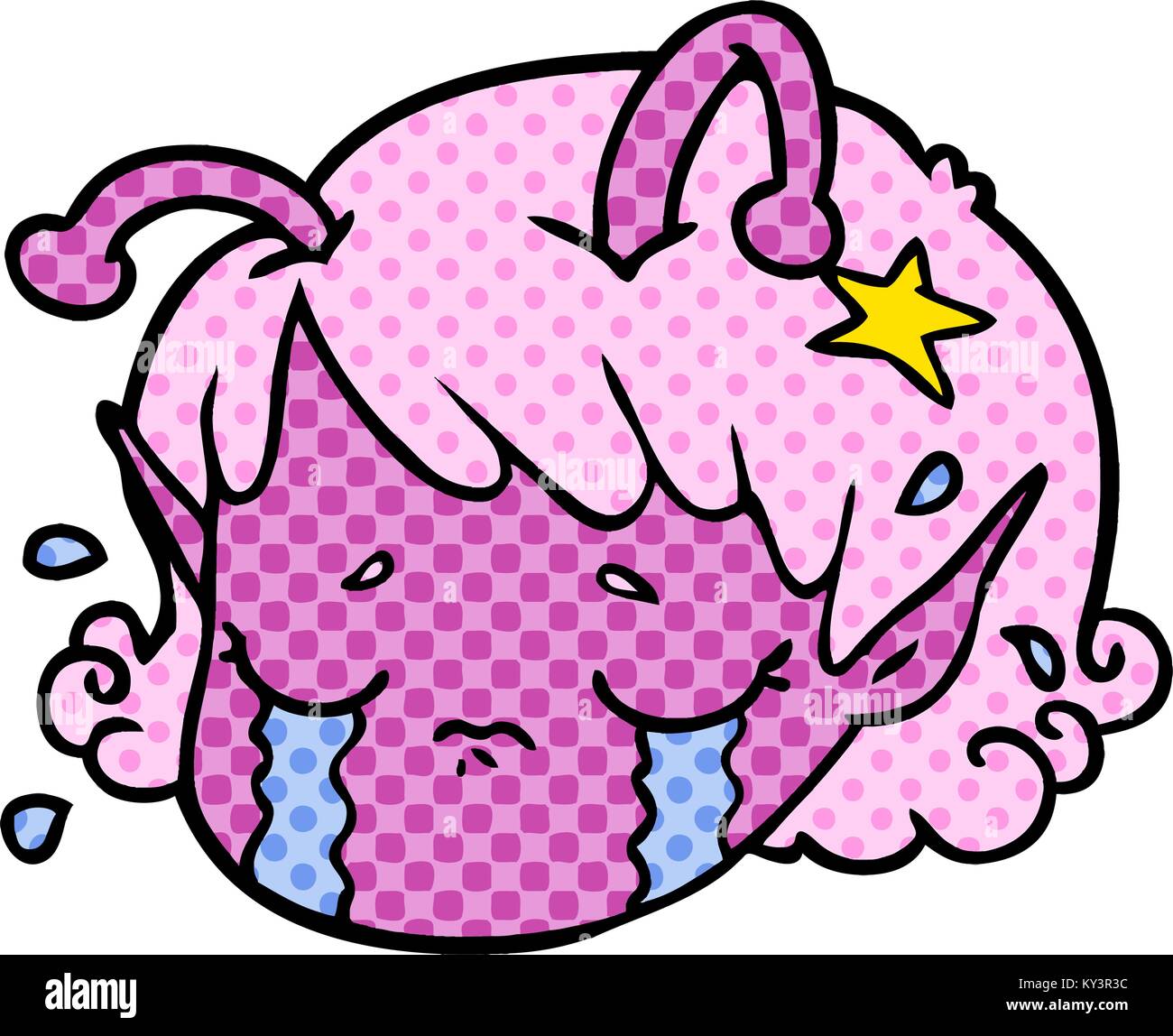 cartoon alien space girl face crying Stock Vector Image & Art - Alamy