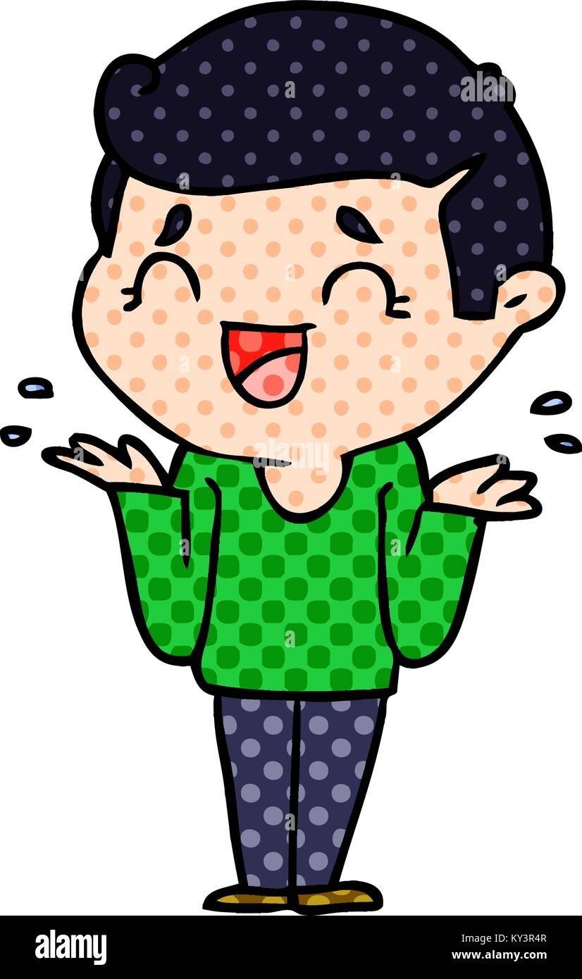 cartoon laughing confused man Stock Vector Image & Art - Alamy
