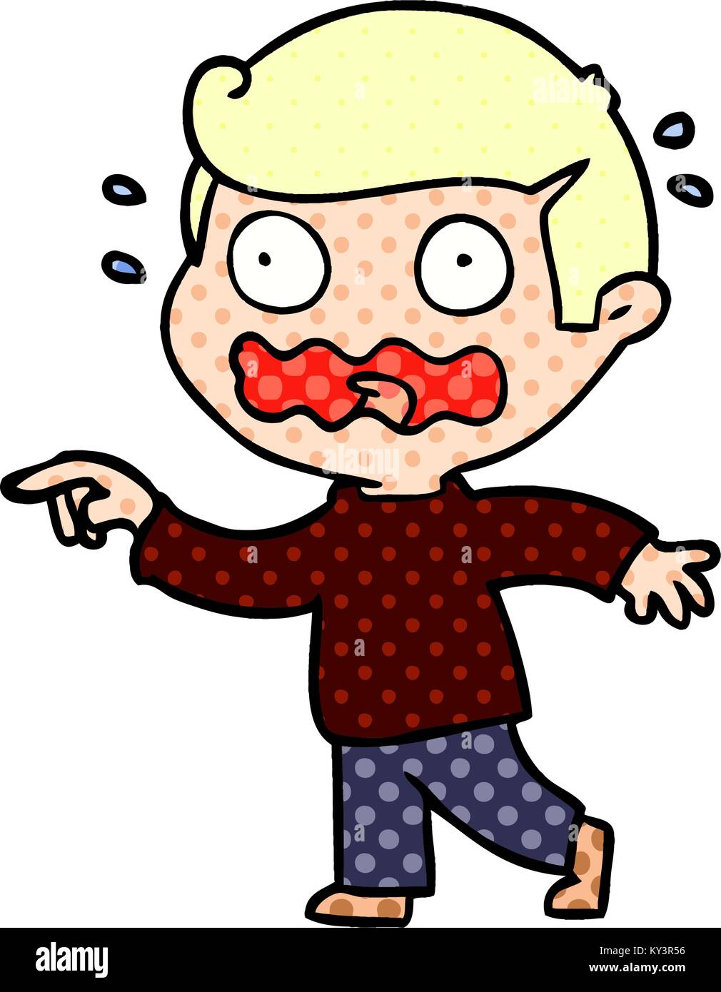 cartoon stressed out pointing Stock Vector Image & Art - Alamy