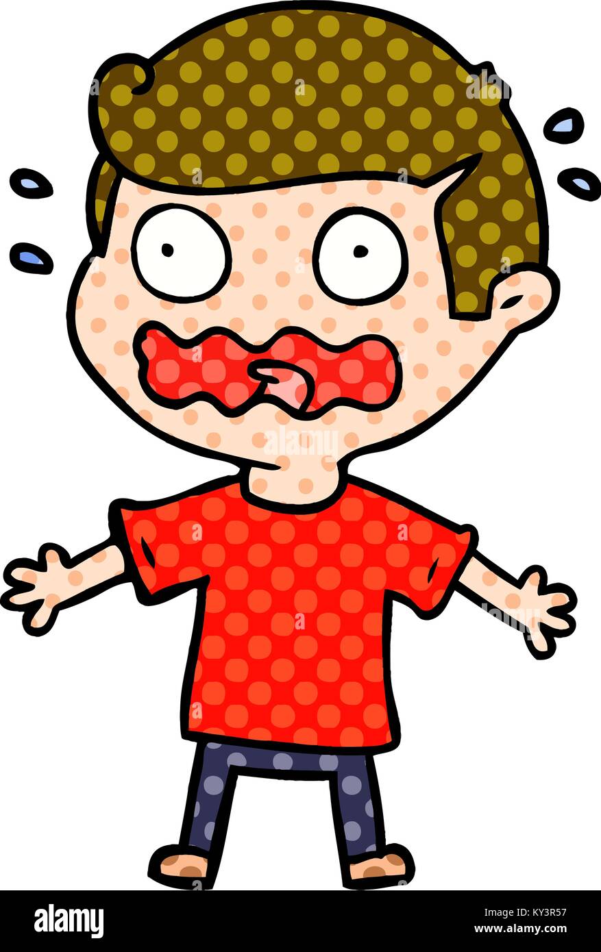 cartoon man totally stressed out Stock Vector Image & Art - Alamy