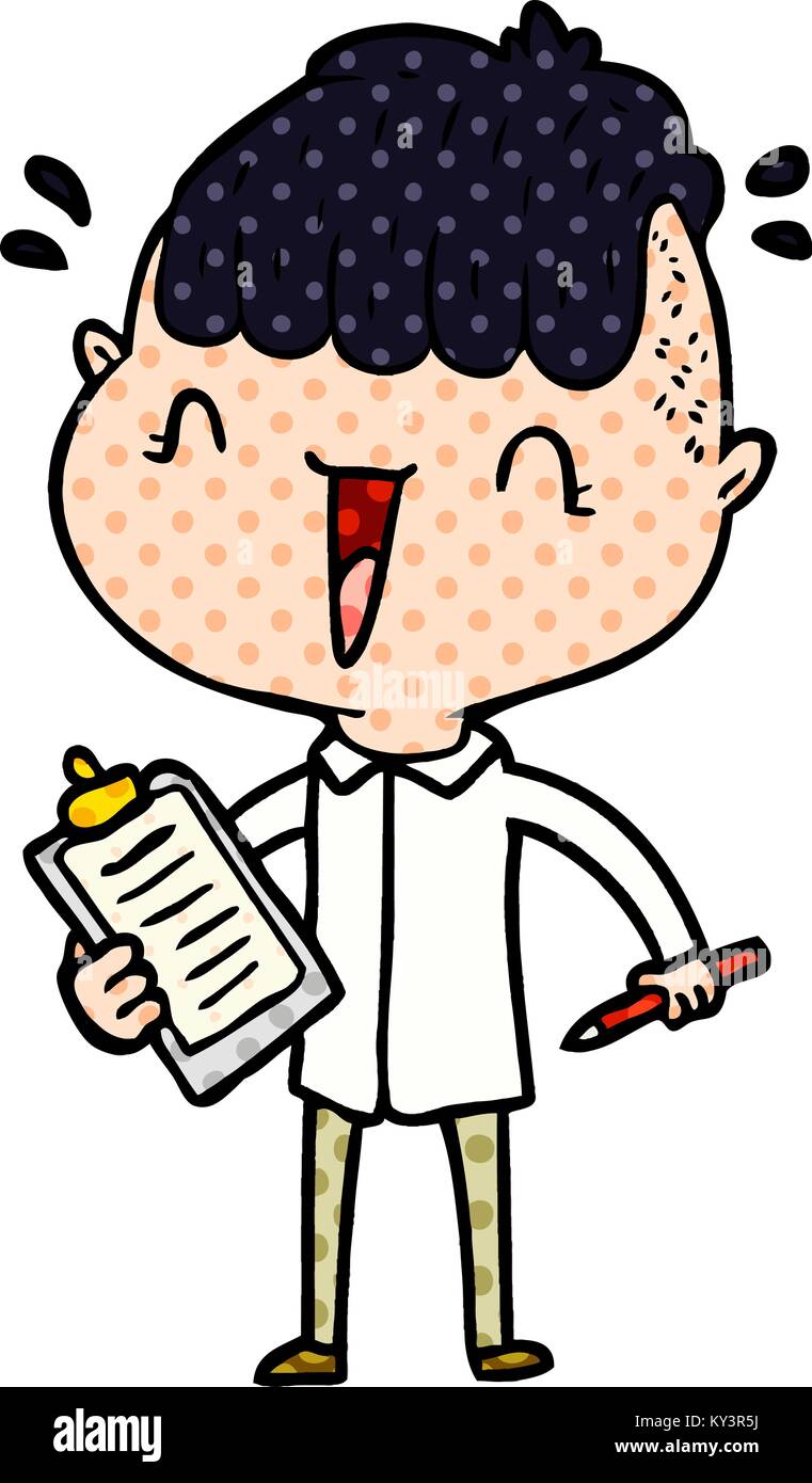 Cartoon happy surprised boy Stock Vector Images - Alamy