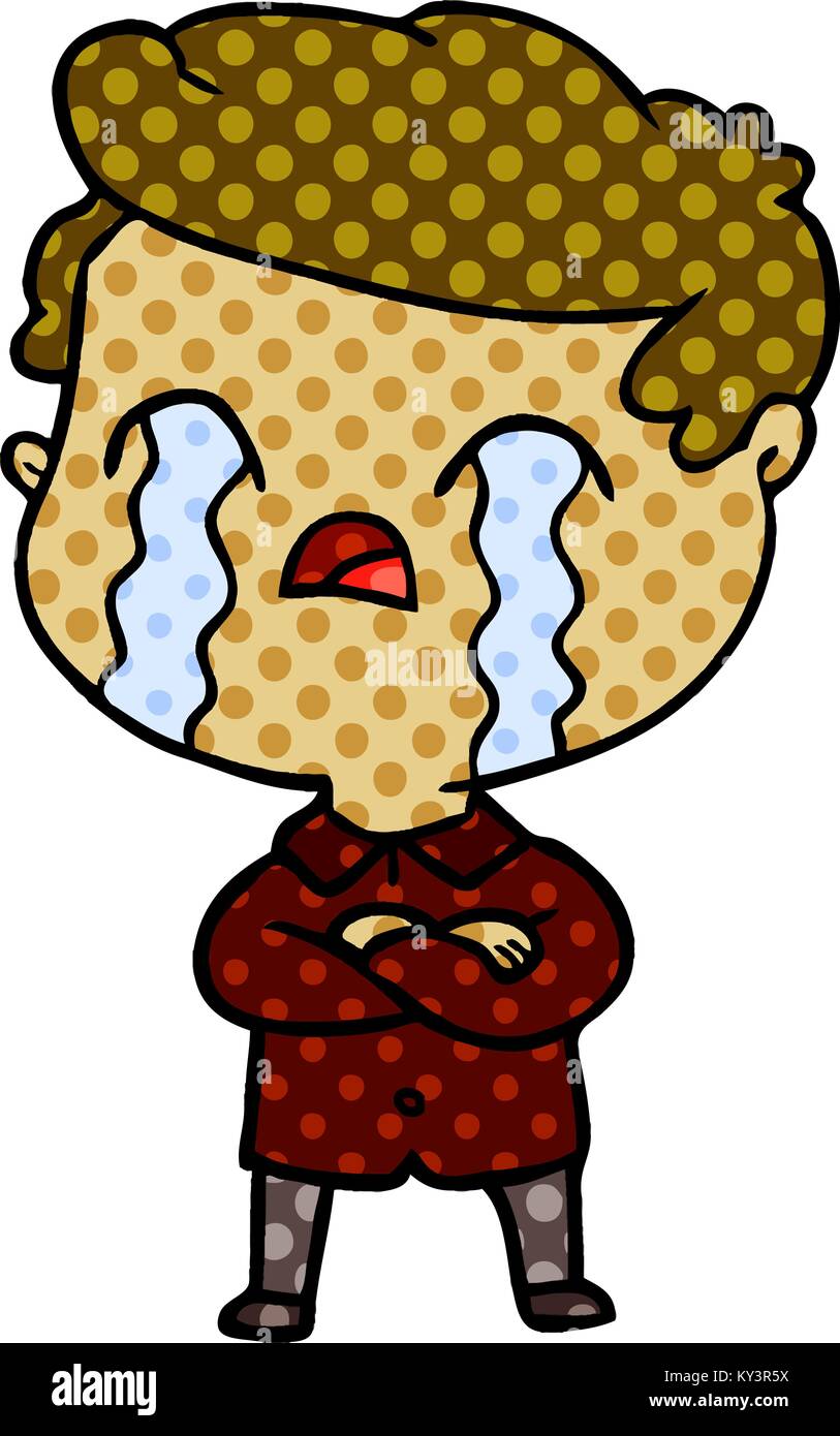 cartoon man crying Stock Vector Image & Art - Alamy