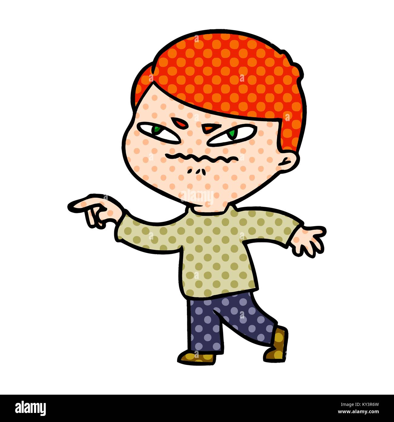 cartoon angry man pointing Stock Vector Image & Art - Alamy