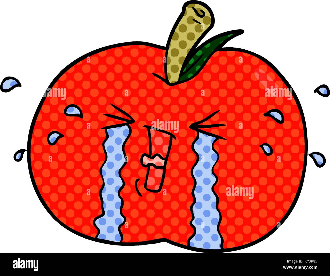 cartoon apple crying Stock Vector Image & Art - Alamy