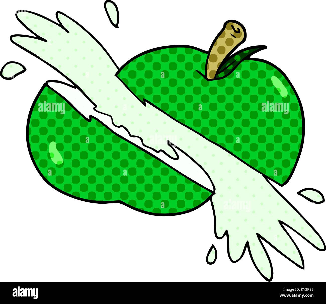 cartoon sliced apple Stock Vector Image & Art - Alamy