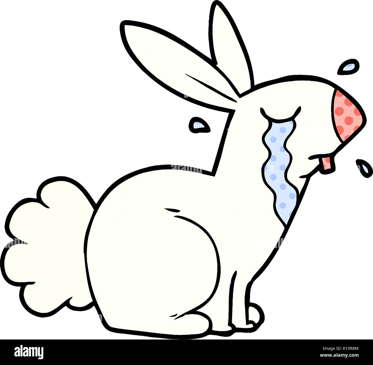 cartoon bunny rabbit crying Stock Vector Image & Art - Alamy
