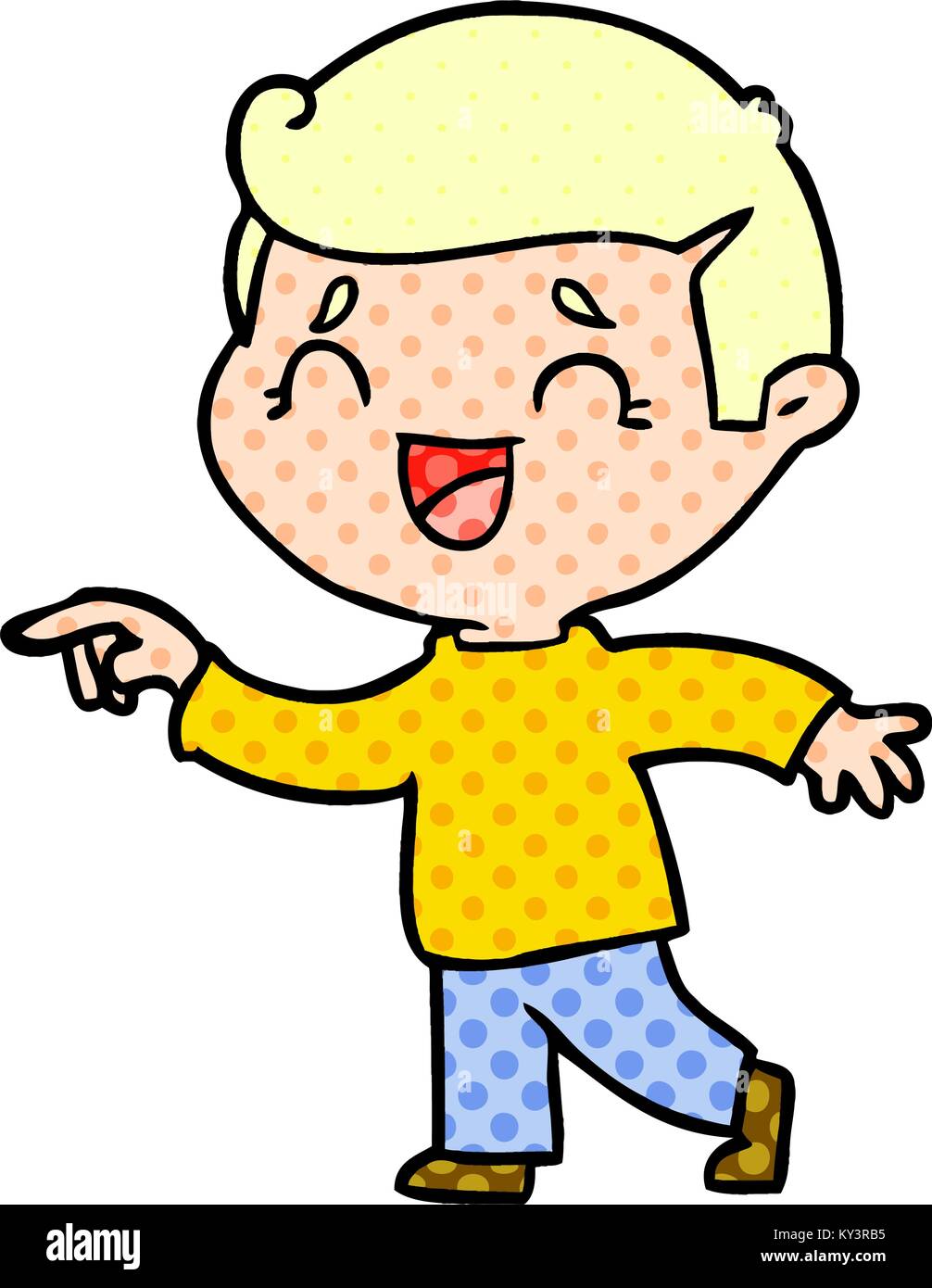 cartoon laughing man pointing Stock Vector Image & Art - Alamy