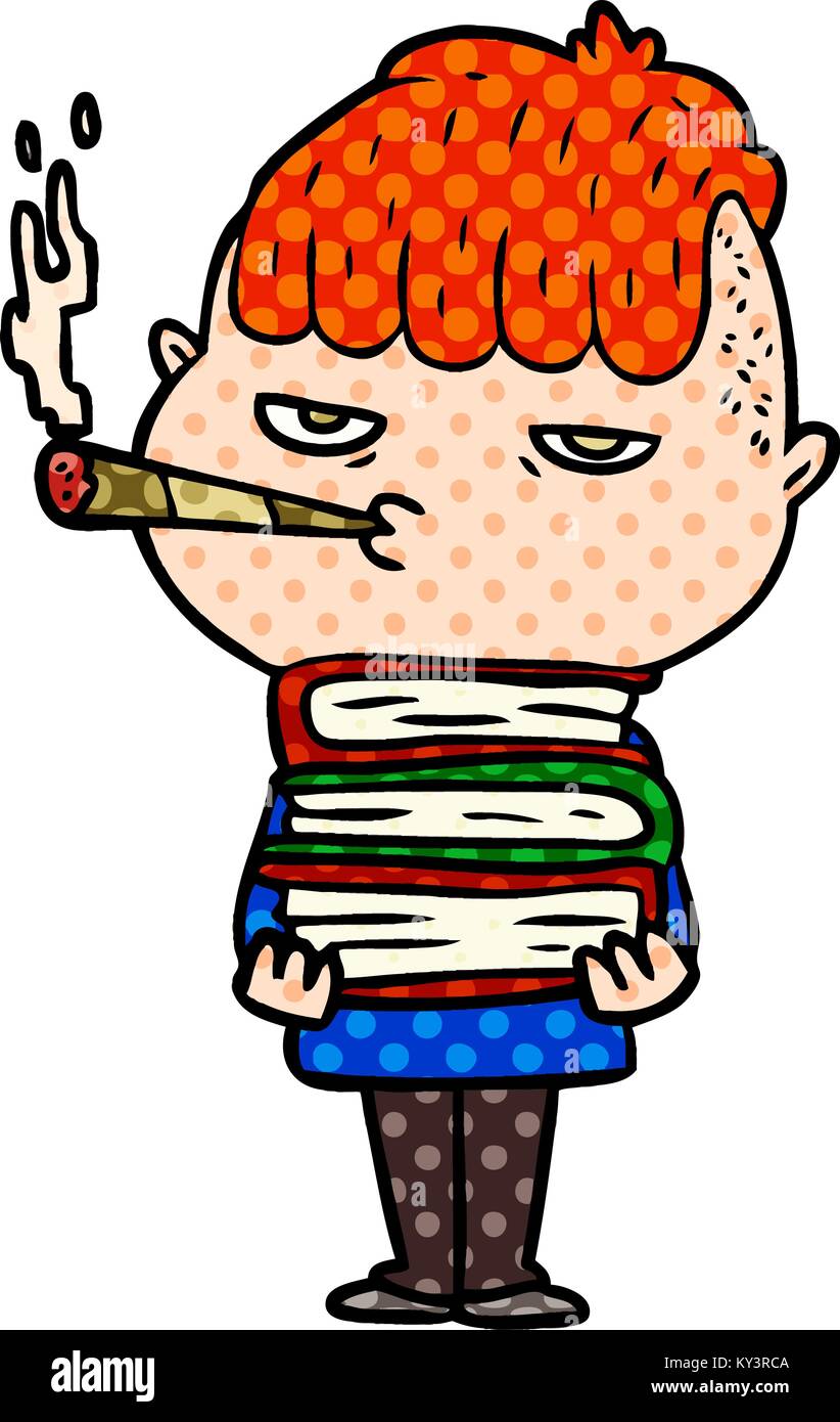 cartoon man smoking Stock Vector Image & Art - Alamy