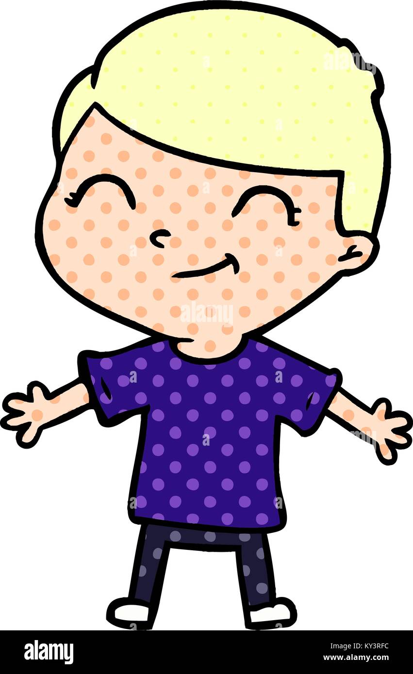 cartoon boy smiling Stock Vector Image & Art - Alamy