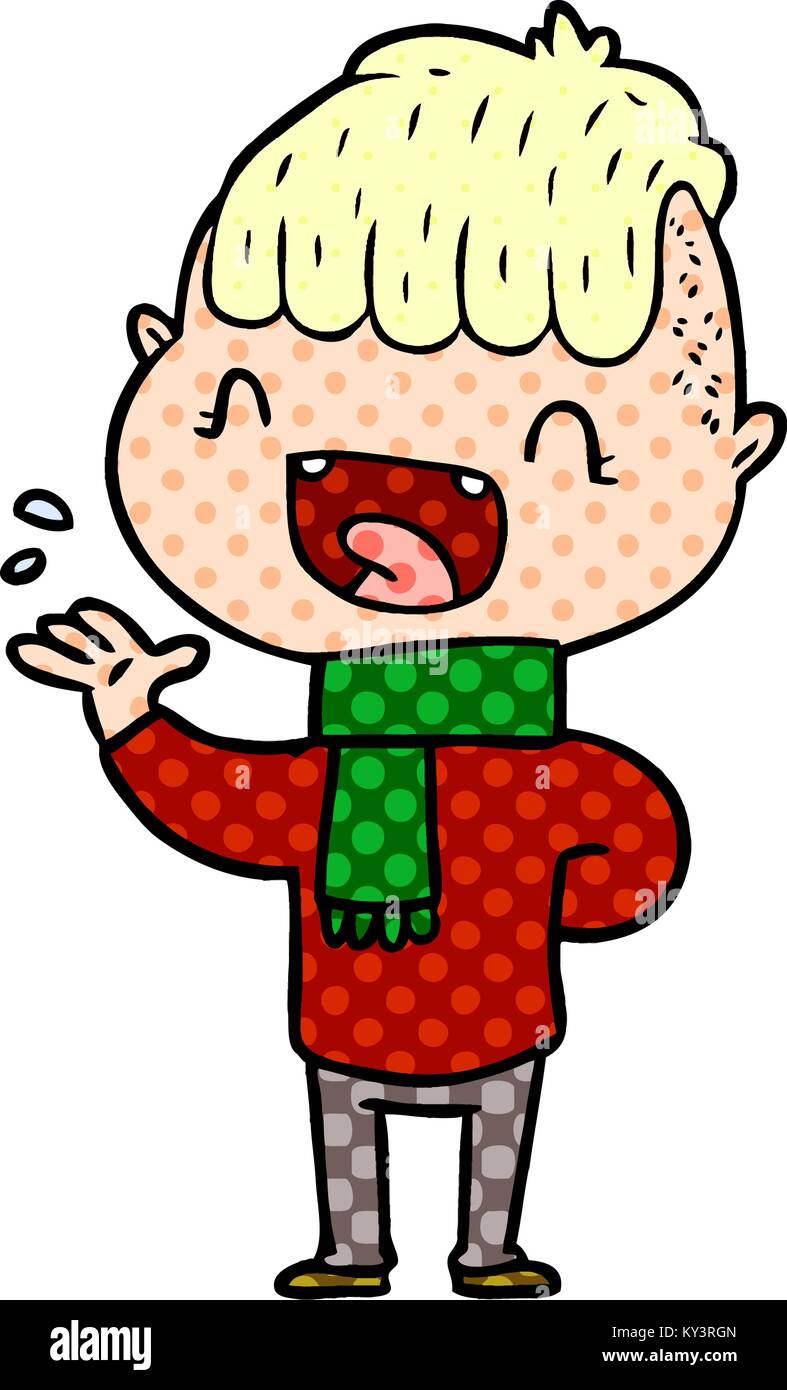 cartoon happy boy laughing Stock Vector Image & Art - Alamy
