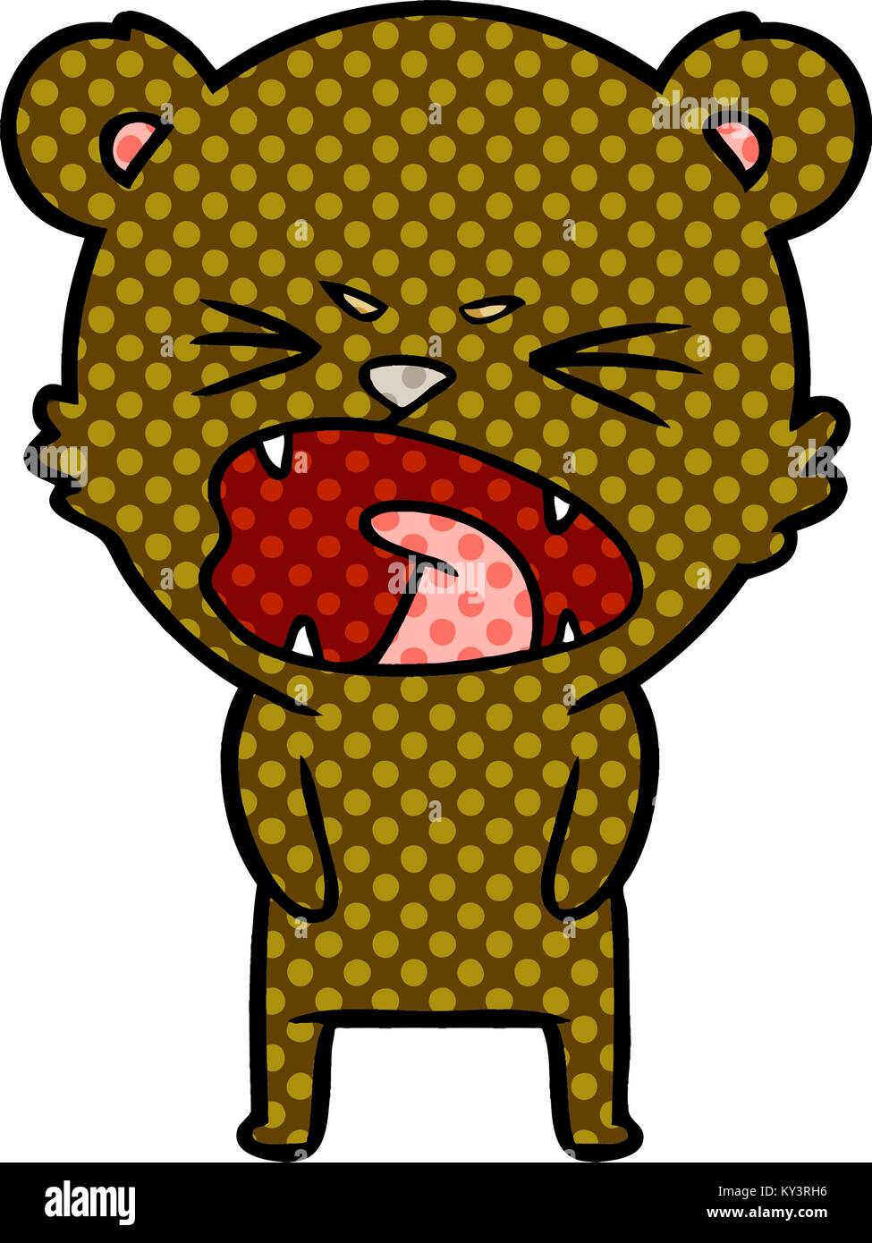 angry cartoon bear Stock Vector Image & Art - Alamy