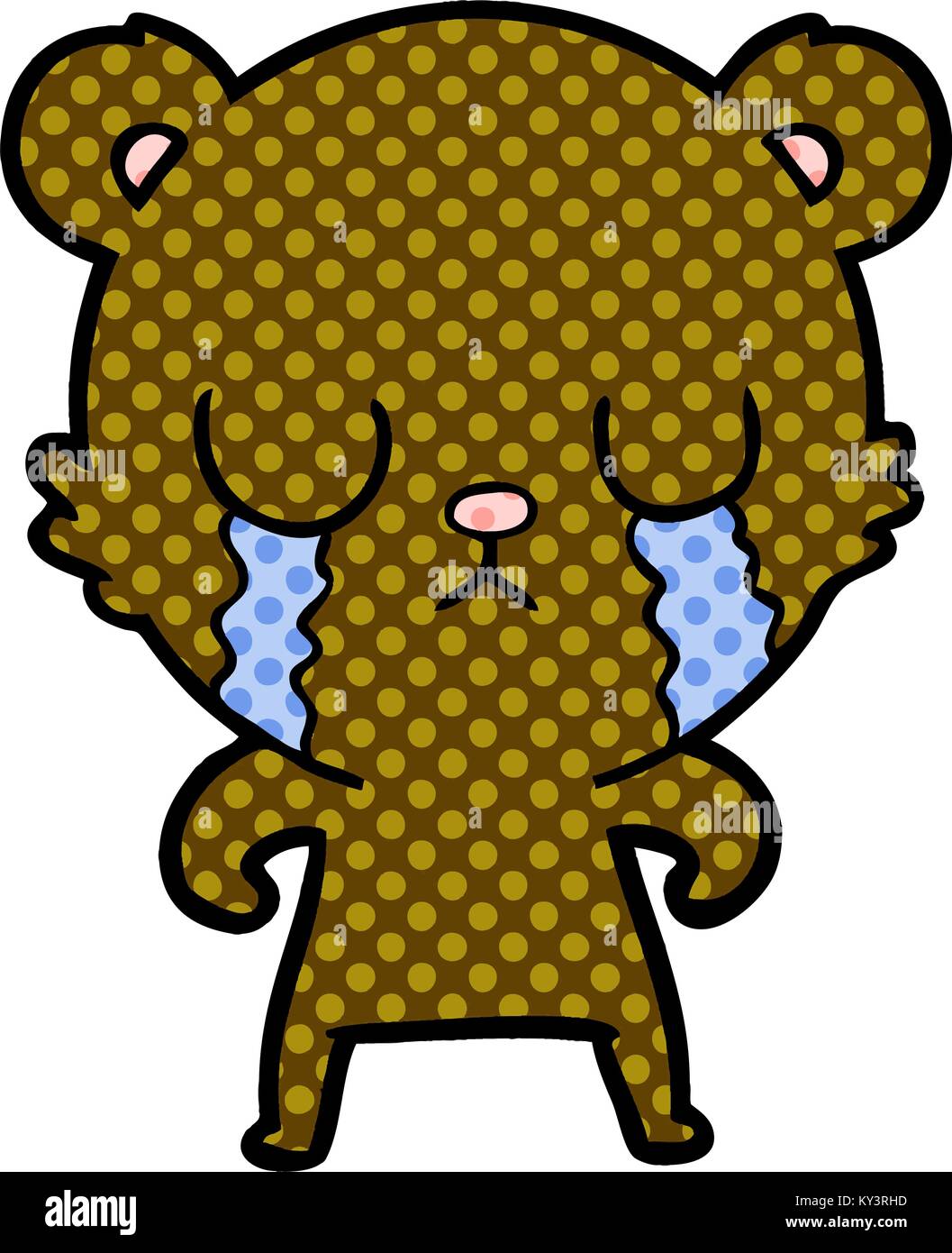 crying cartoon bear Stock Vector Image & Art - Alamy