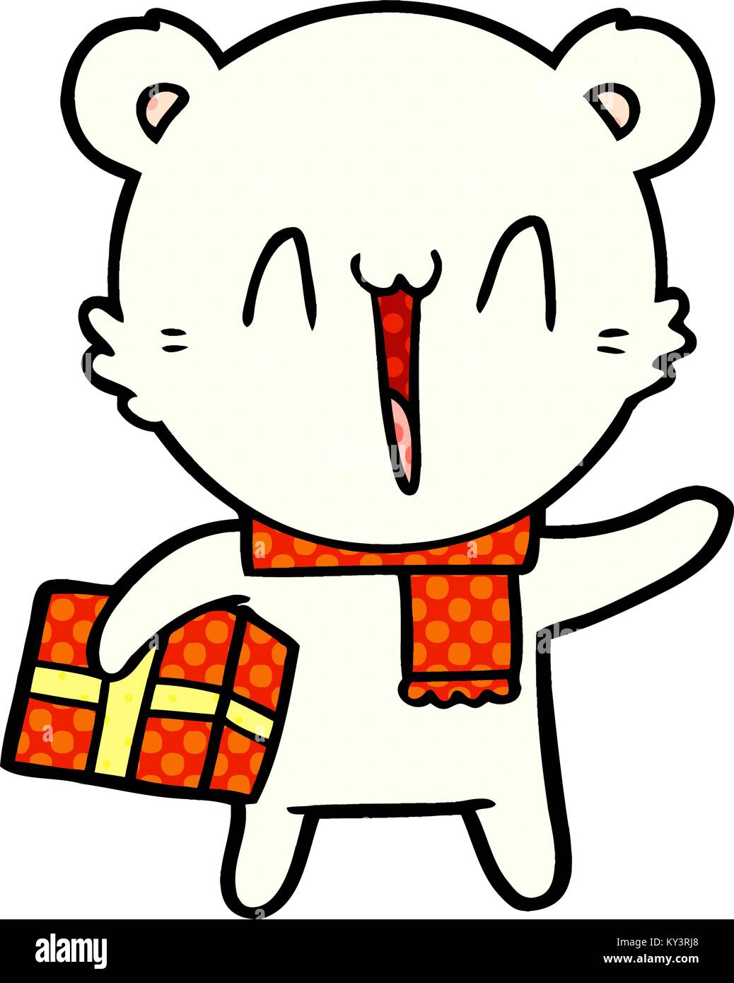 happy polar bear cartoon Stock Vector Image & Art - Alamy