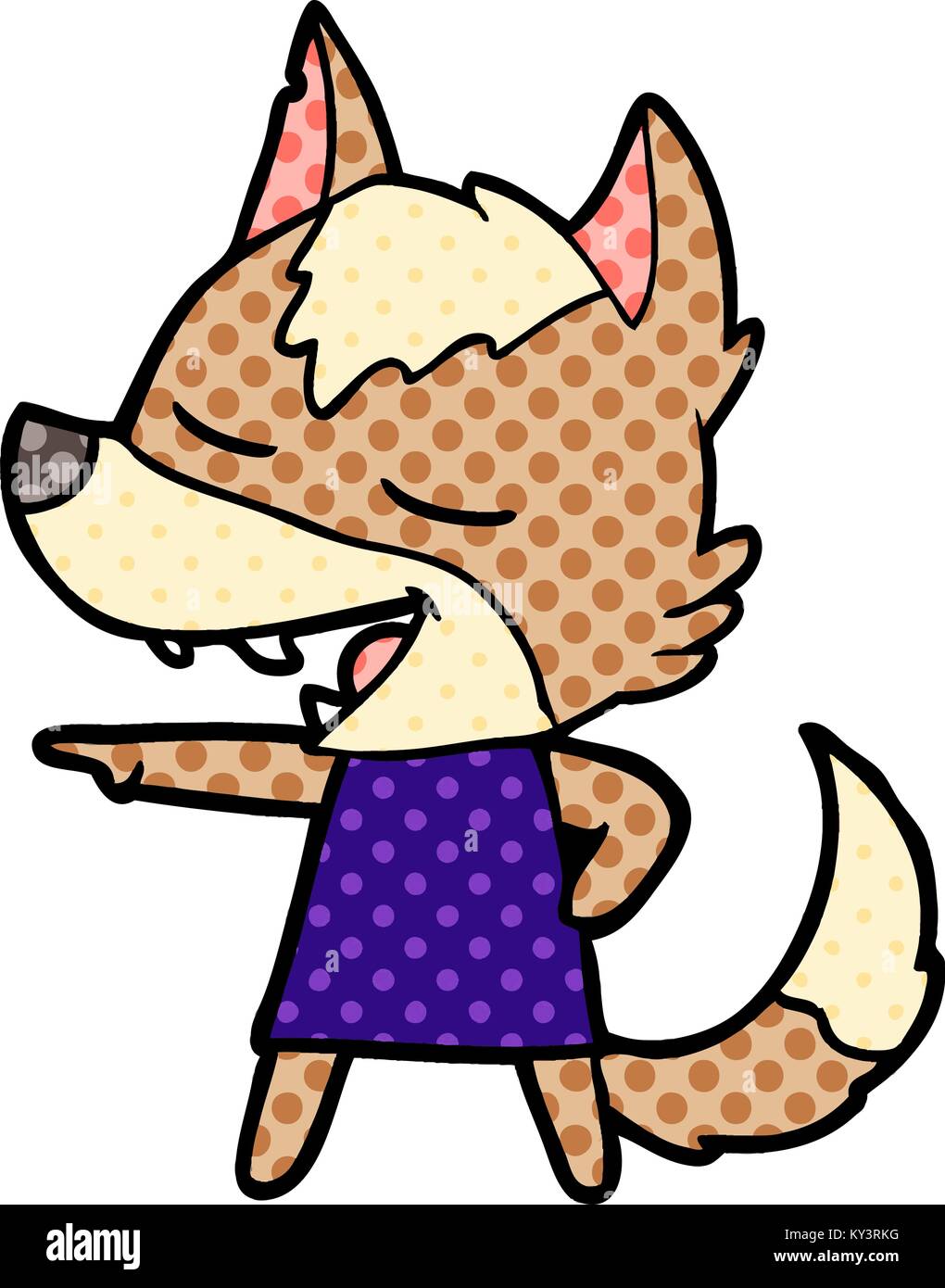 cartoon wolf laughing Stock Vector Image & Art - Alamy