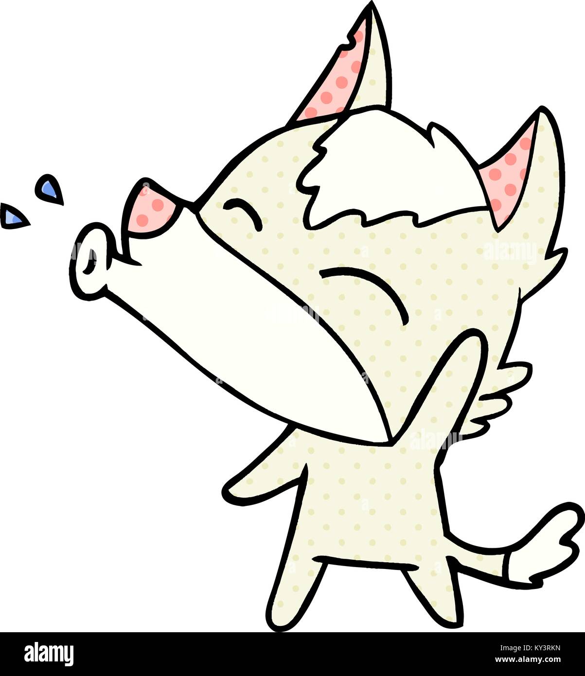 howling wolf cartoon Stock Vector Image & Art - Alamy