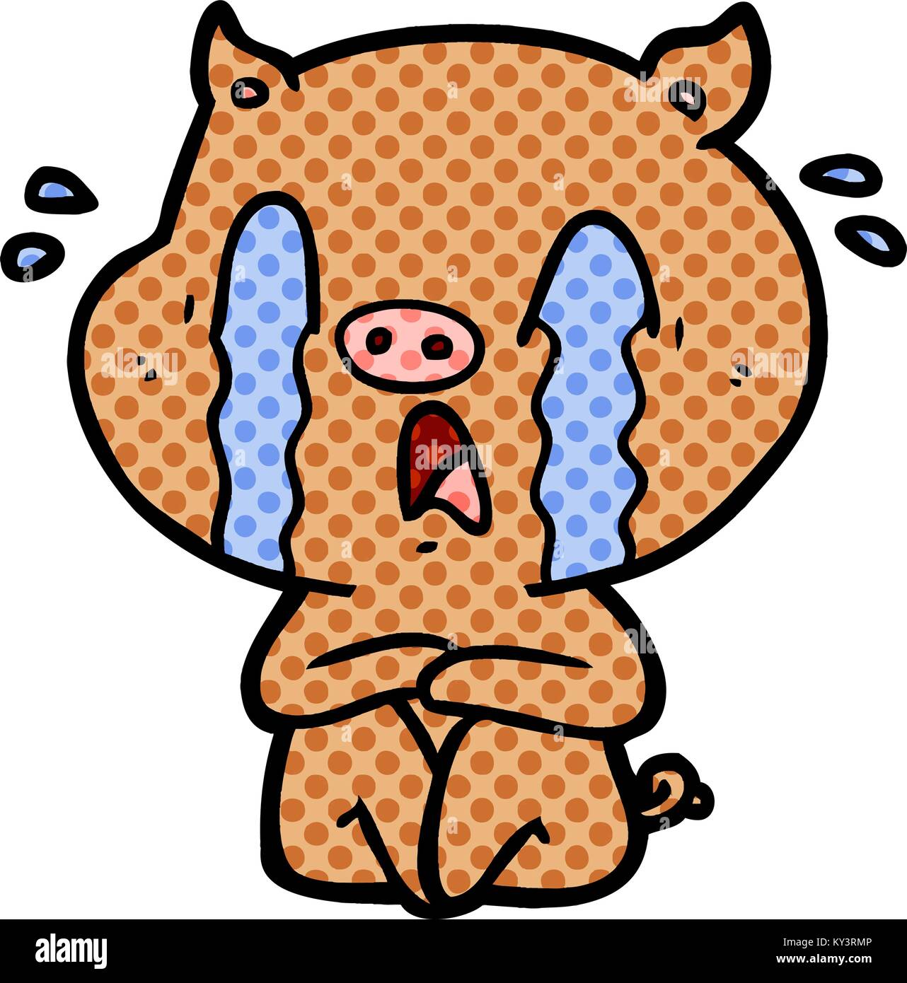 crying pig cartoon Stock Vector Image & Art - Alamy