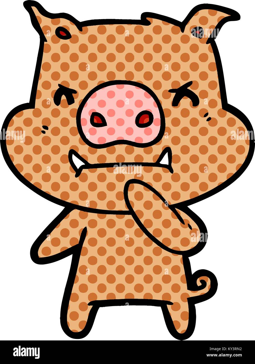 angry cartoon pig Stock Vector Image & Art - Alamy