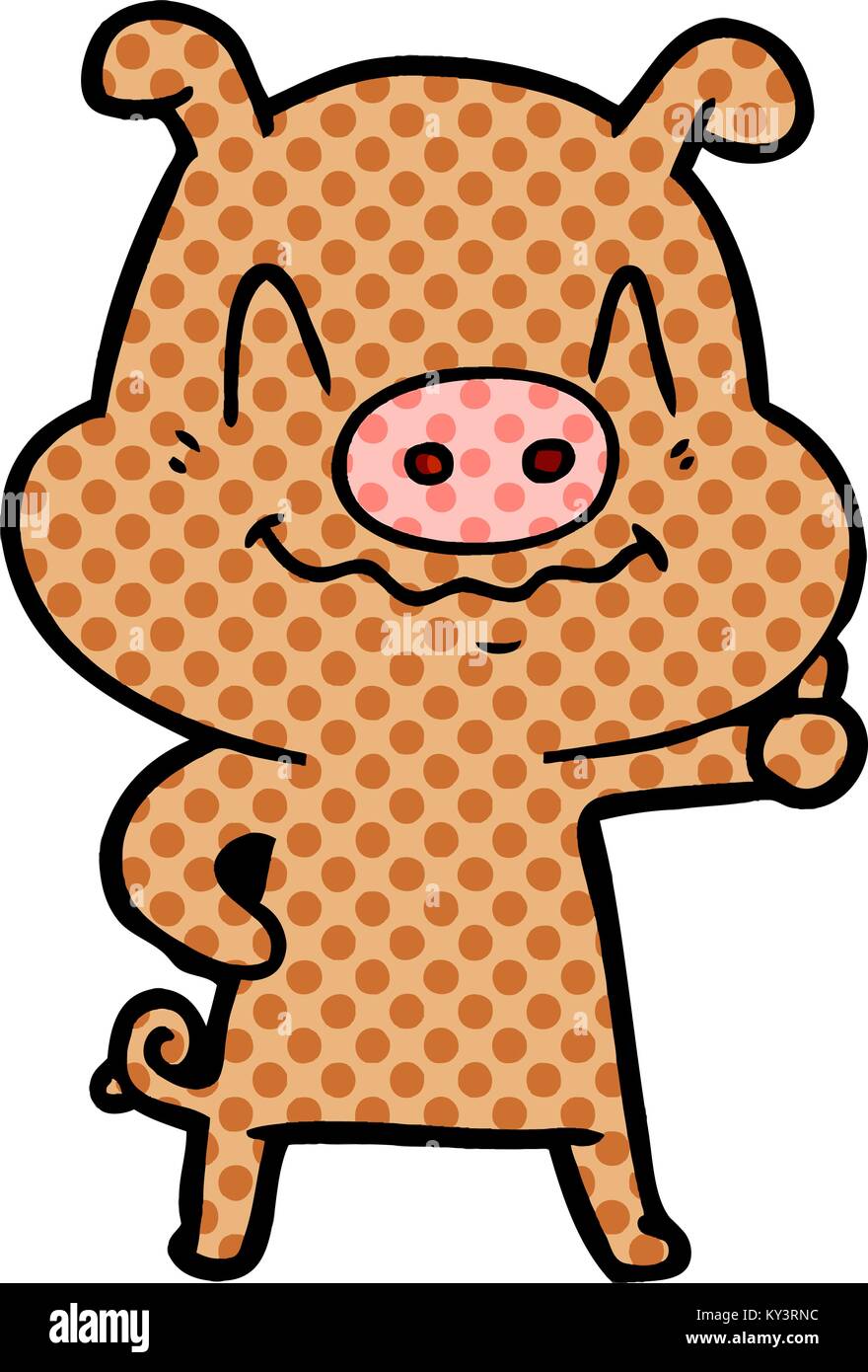 nervous cartoon pig Stock Vector Image & Art - Alamy