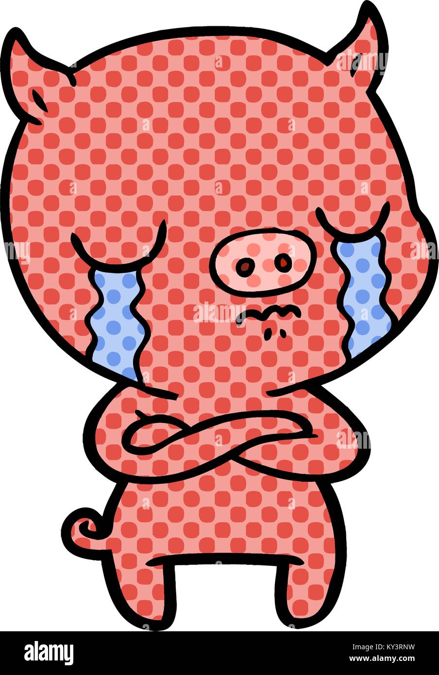 cartoon pig crying Stock Vector Image & Art - Alamy