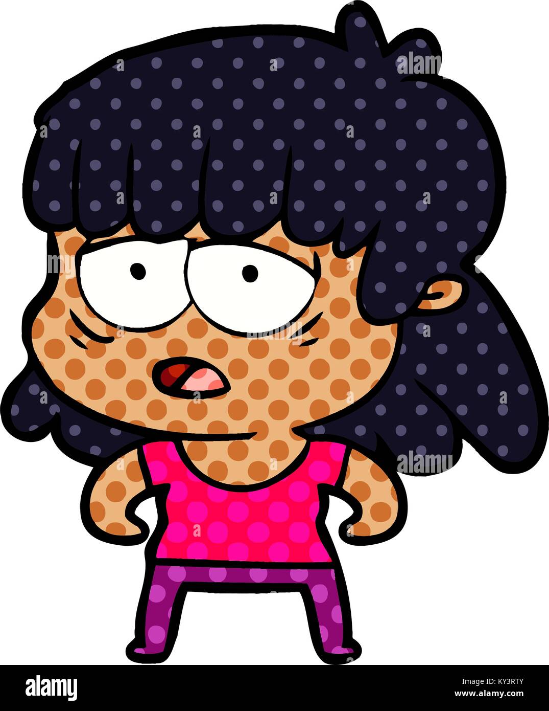 cartoon tired woman Stock Vector Image & Art - Alamy