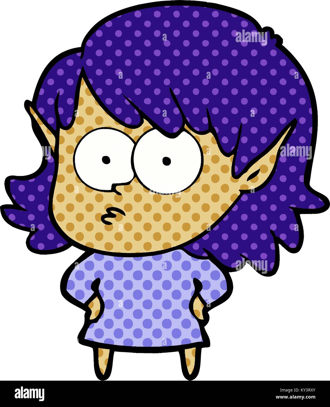 cartoon shocked elf girl Stock Vector Image & Art - Alamy