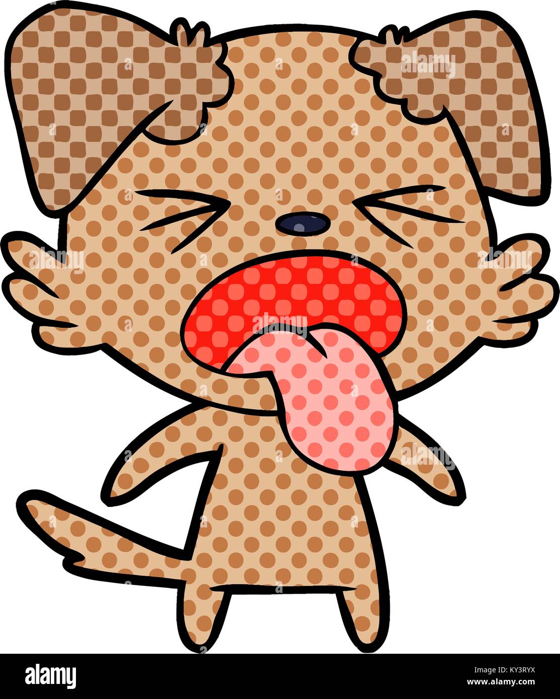 cartoon disgusted dog Stock Vector Image & Art - Alamy