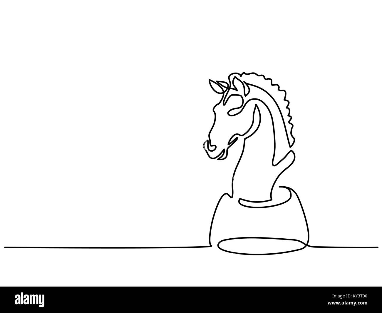 Simple line style knight Stock Vector Images - Alamy