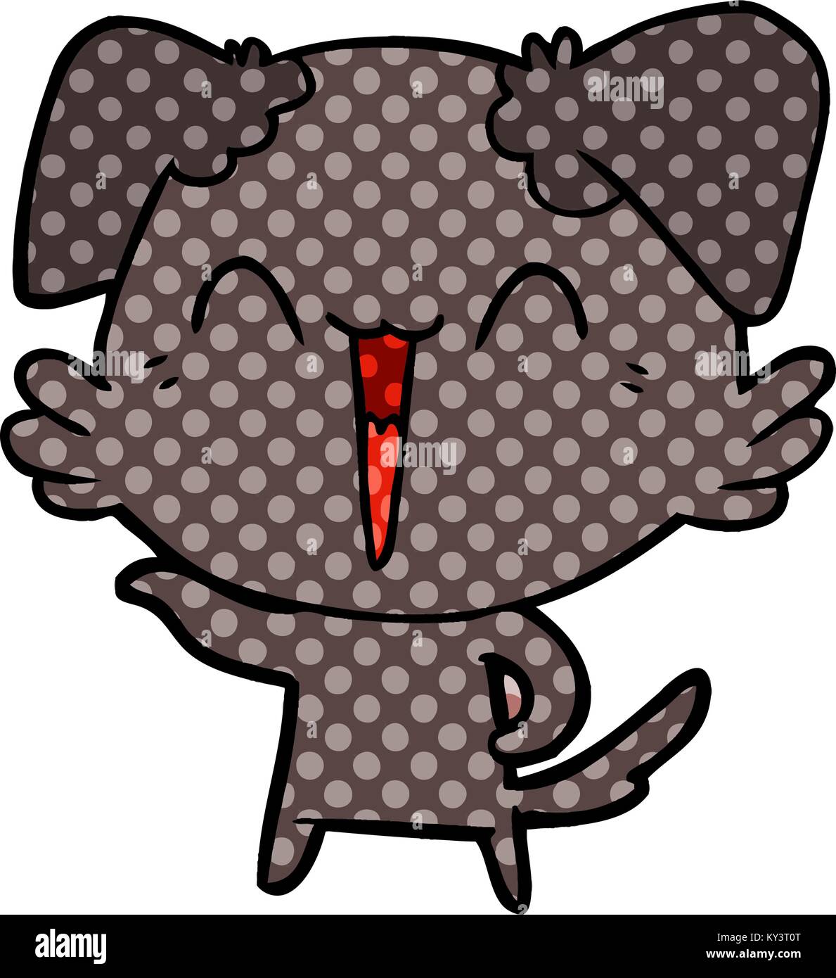 happy little dog cartoon Stock Vector Image & Art - Alamy