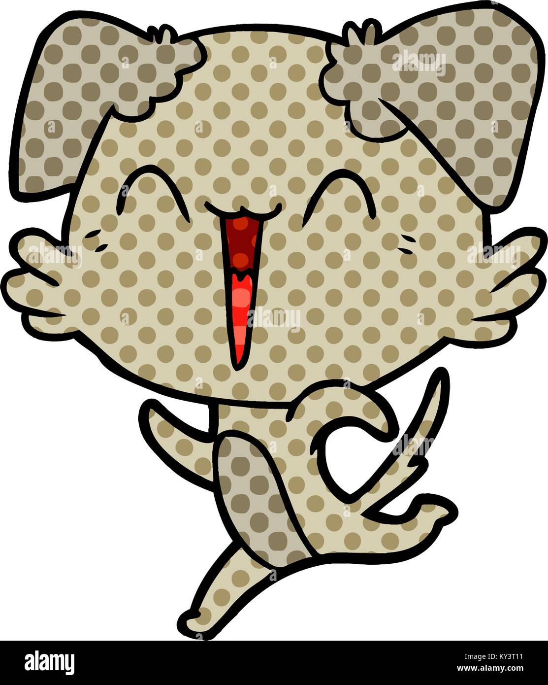 happy little dog cartoon Stock Vector Image & Art - Alamy