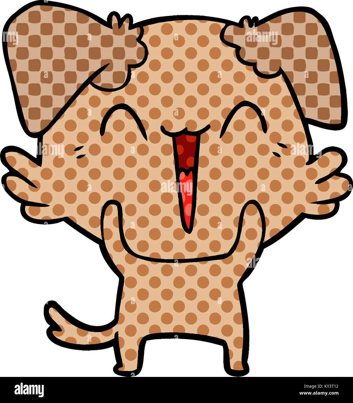 happy little dog cartoon Stock Vector Image & Art - Alamy
