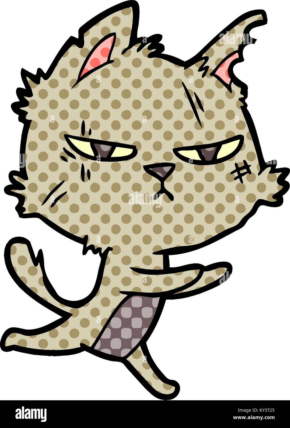 tough cartoon cat running Stock Vector Image & Art - Alamy