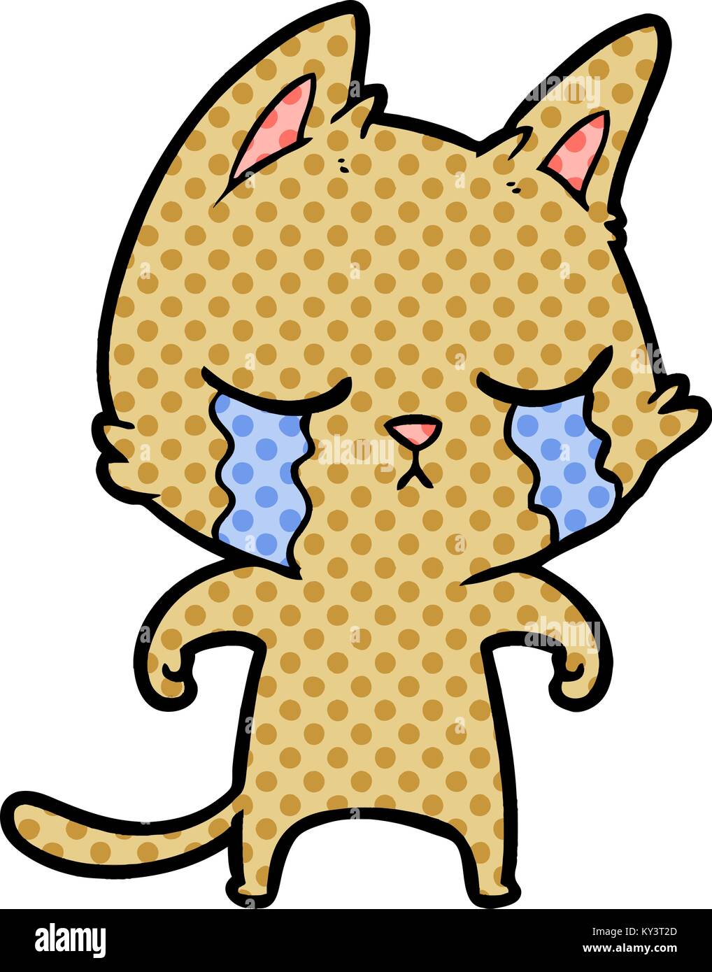 crying cartoon cat Stock Vector Image & Art - Alamy