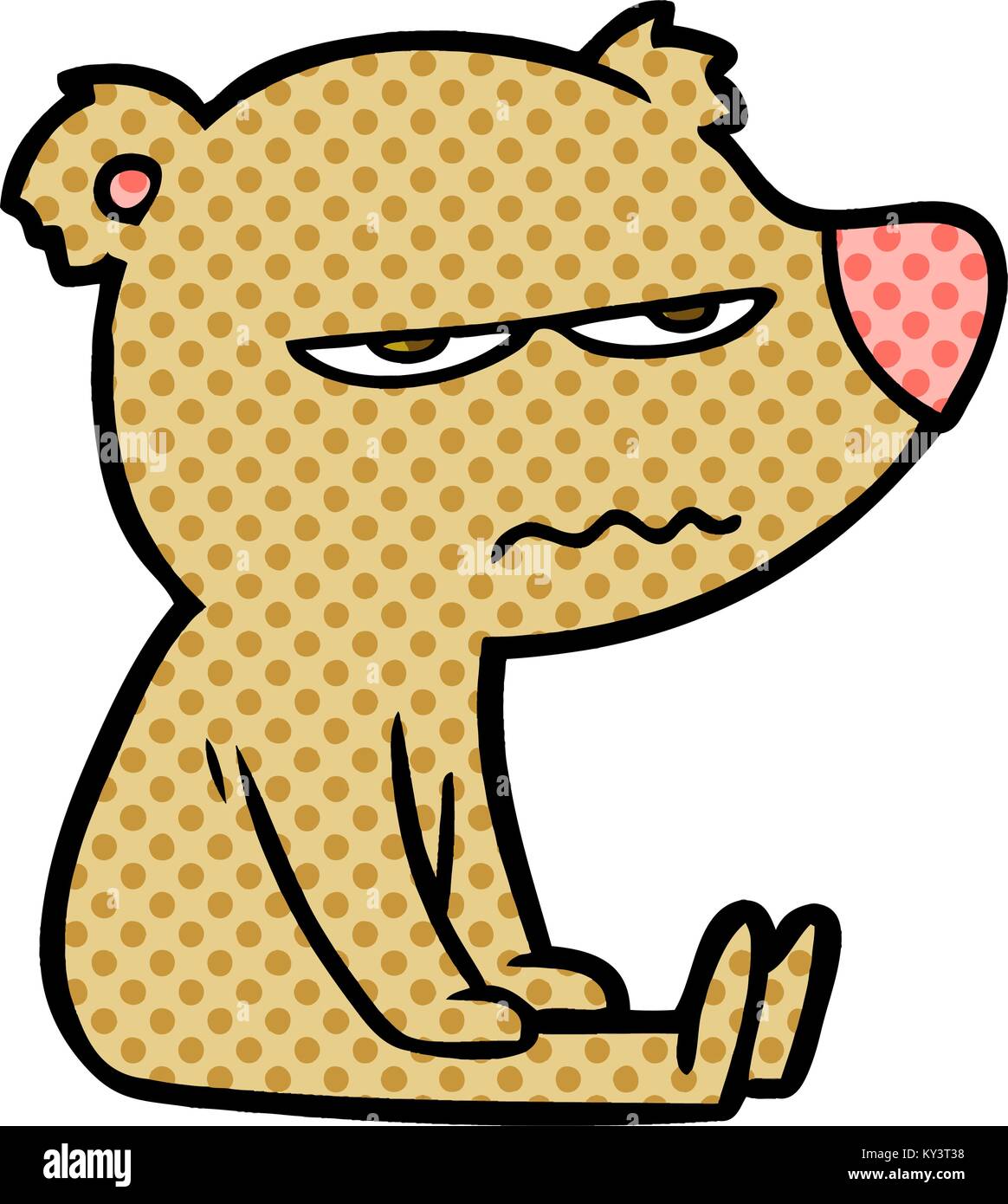 angry bear cartoon sitting Stock Vector Image & Art - Alamy