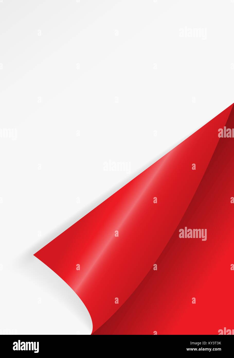 Pattern of bent corner for free filling of red color. Vector ...