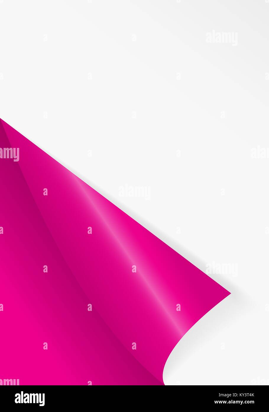 Pattern of bent corner for free filling of pink color. Vector ...