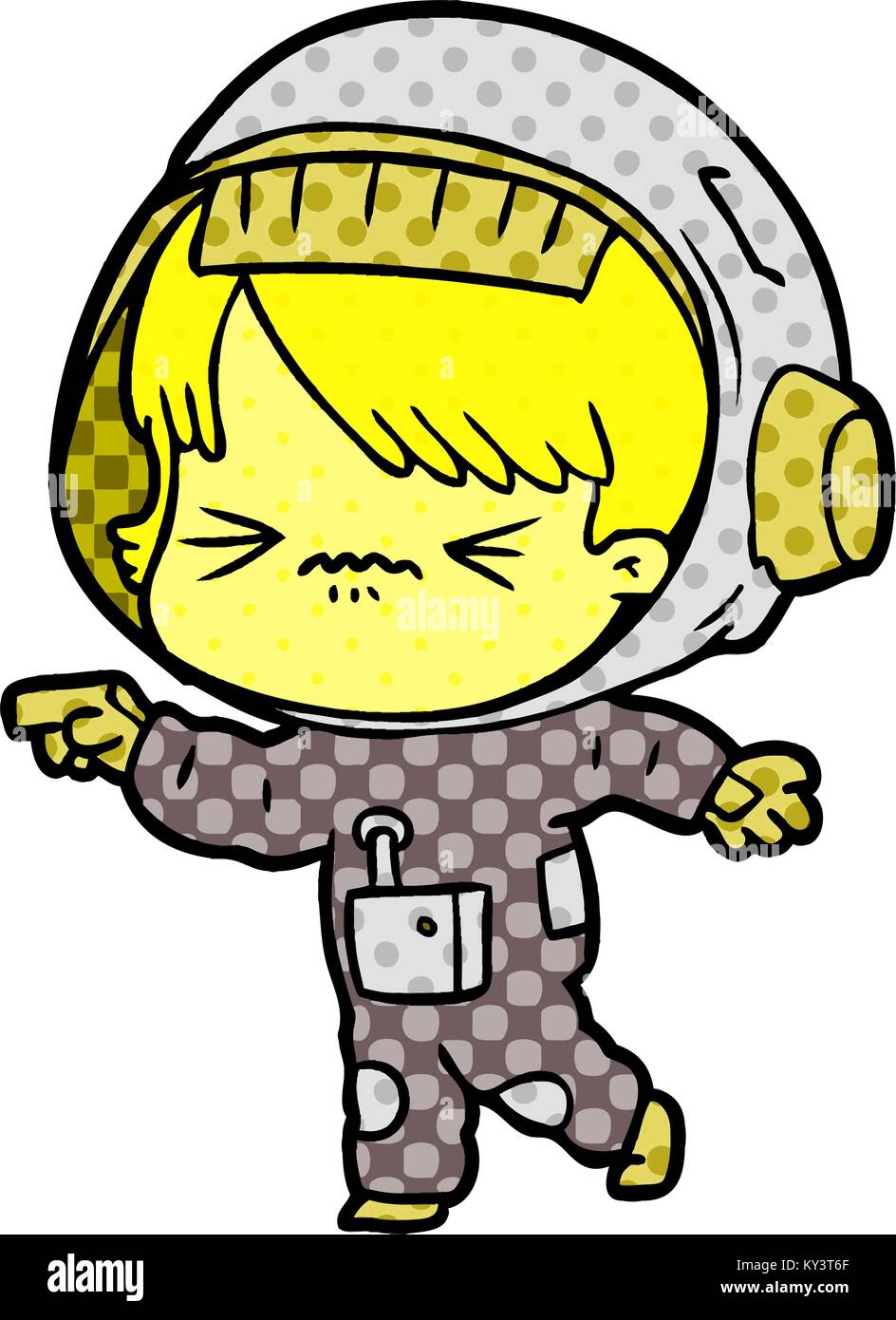 angry cartoon space girl Stock Vector Image & Art - Alamy