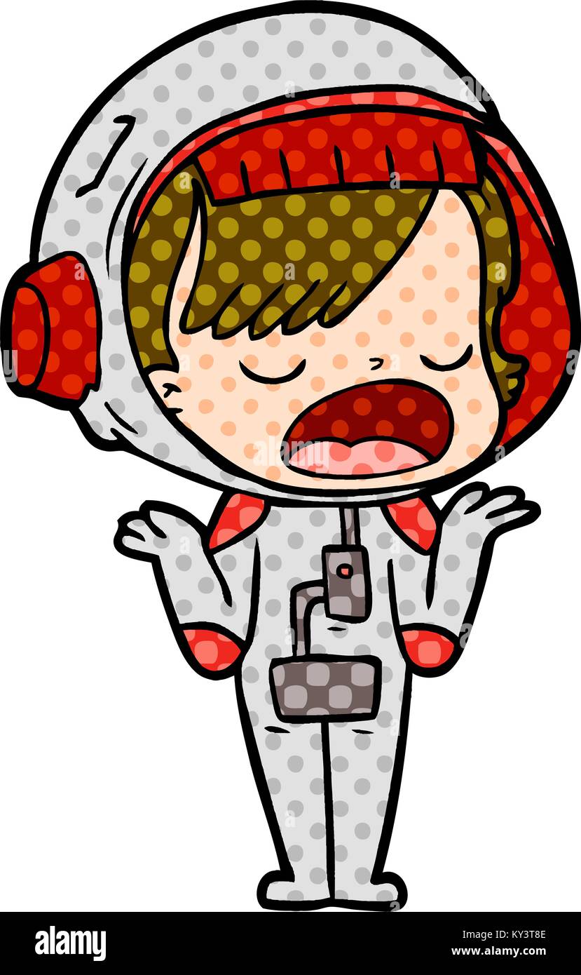 cartoon talking astronaut Stock Vector Image & Art - Alamy