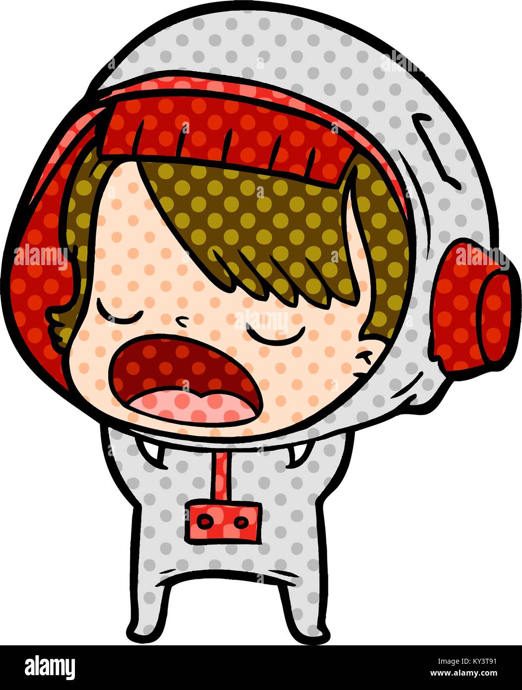 cartoon talking astronaut woman Stock Vector Image & Art - Alamy
