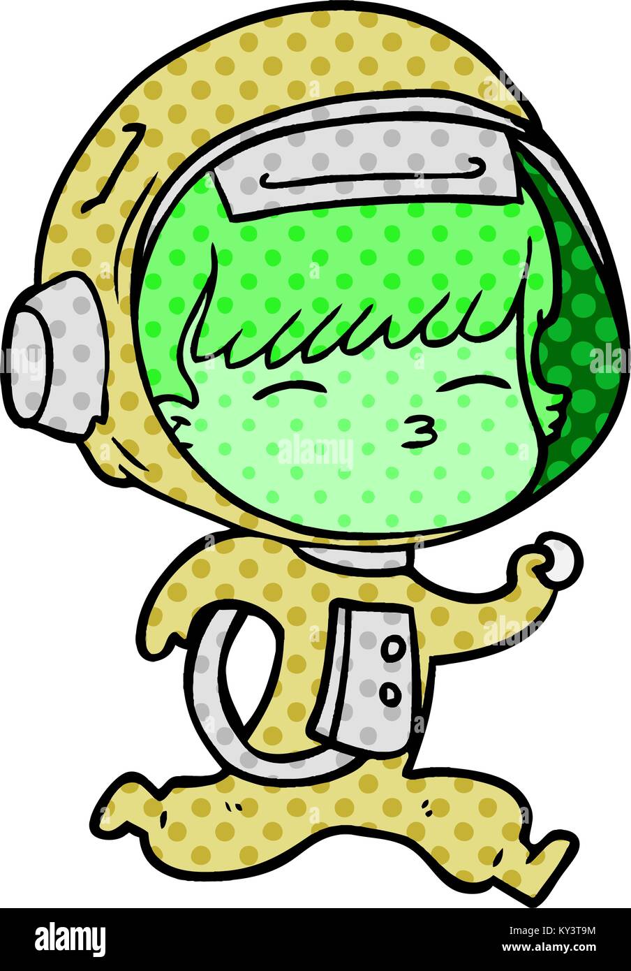 cartoon curious running astronaut Stock Vector Image & Art - Alamy