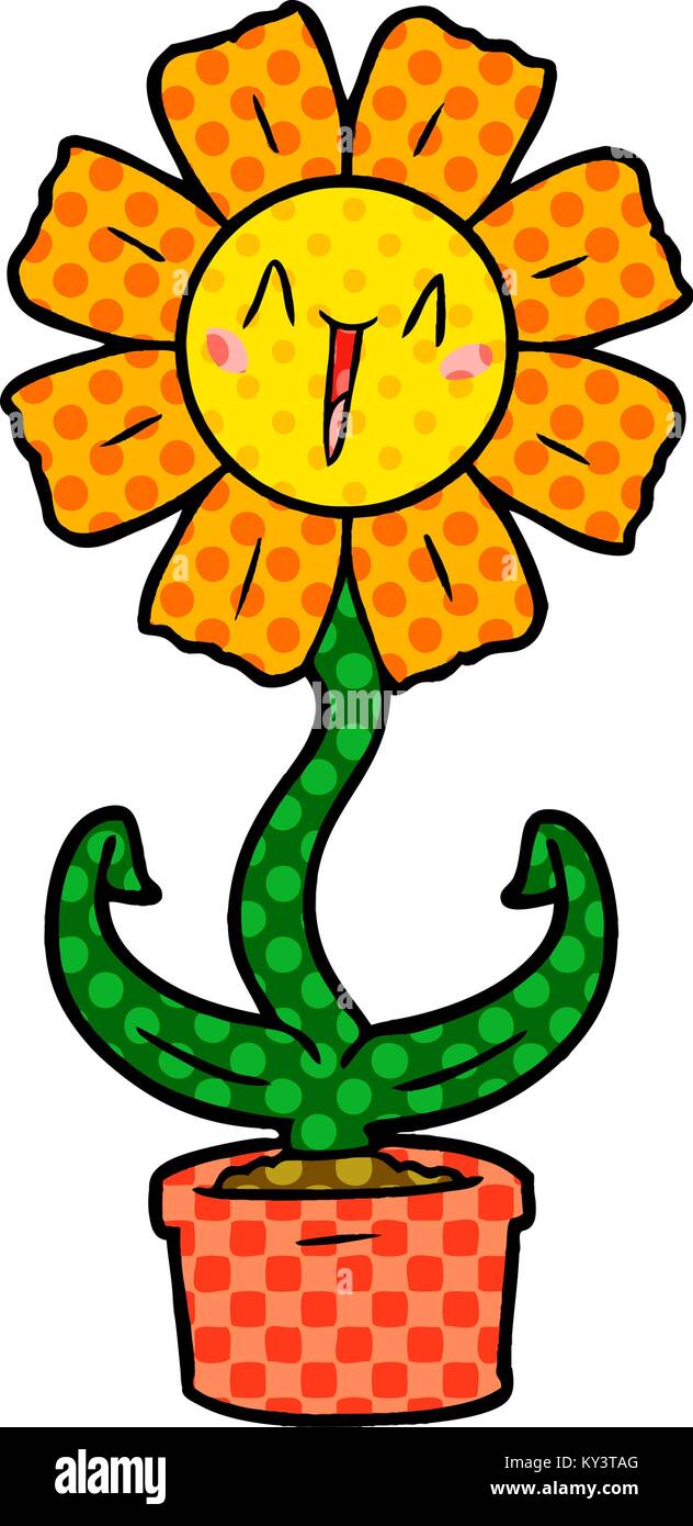 happy cartoon flower Stock Vector Image & Art - Alamy