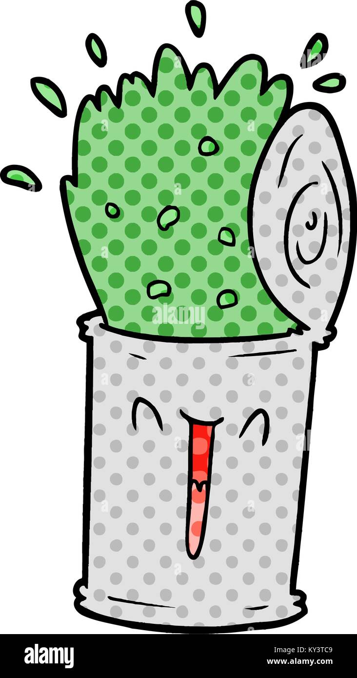 cartoon happy exploding soup can Stock Vector Image & Art - Alamy