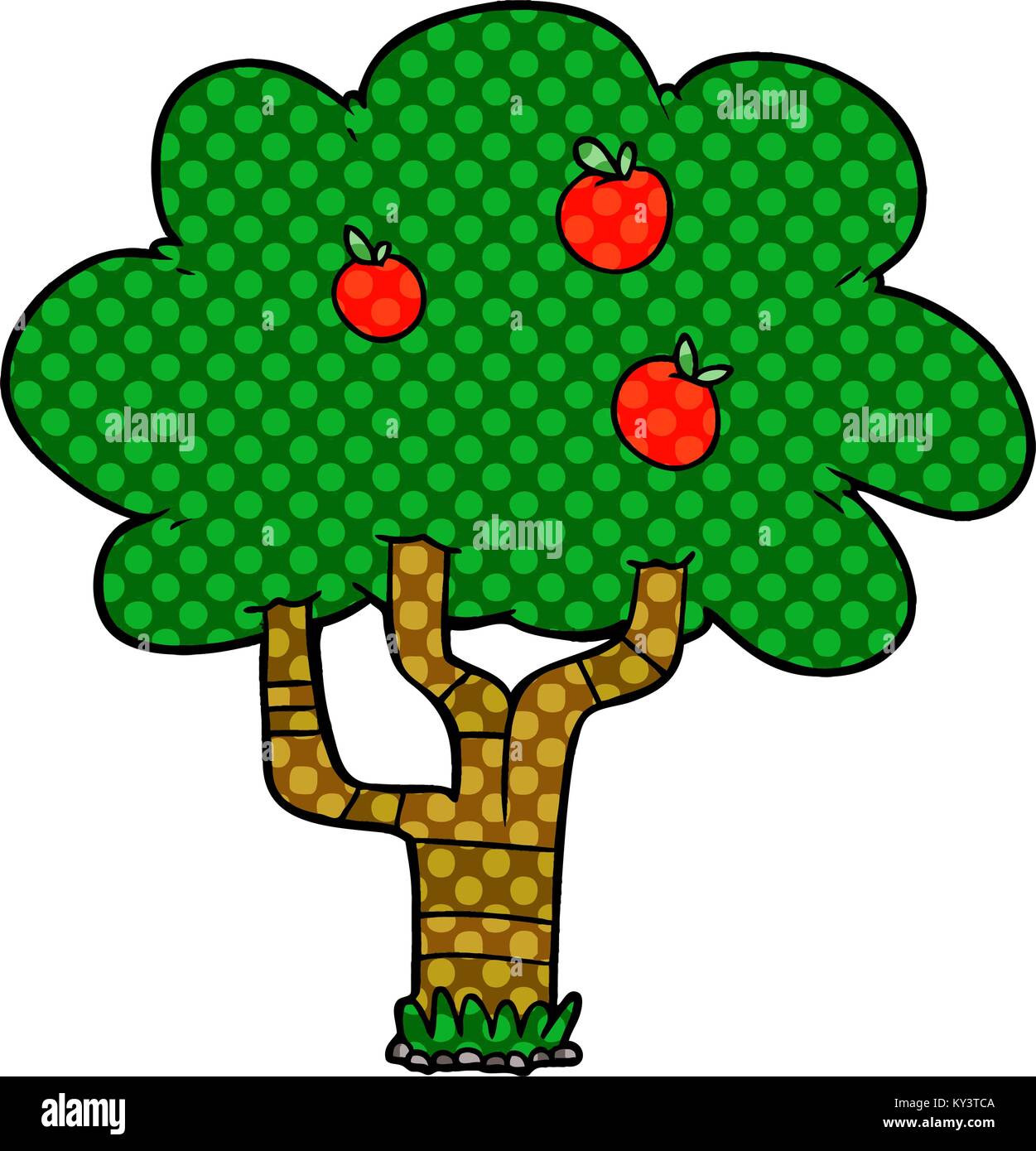 cartoon apple tree Stock Vector Image & Art - Alamy